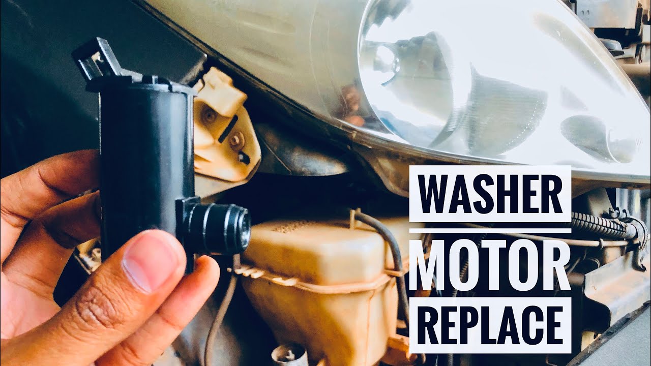 Car Windshield Washer Motor Replace In Any Car | Chevrolet Beat | DIY ...