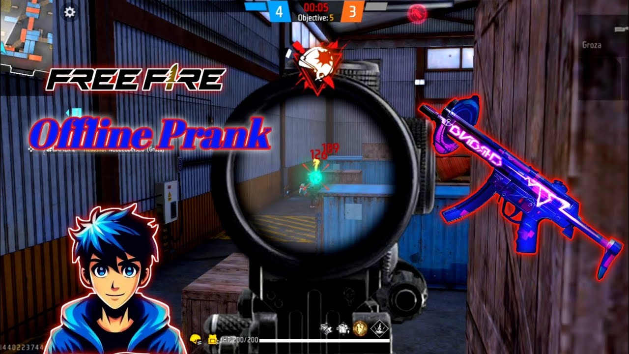 Free Fire Offline Prank In Free Fire Gameplay Lone Wolf 😔 - YouTube