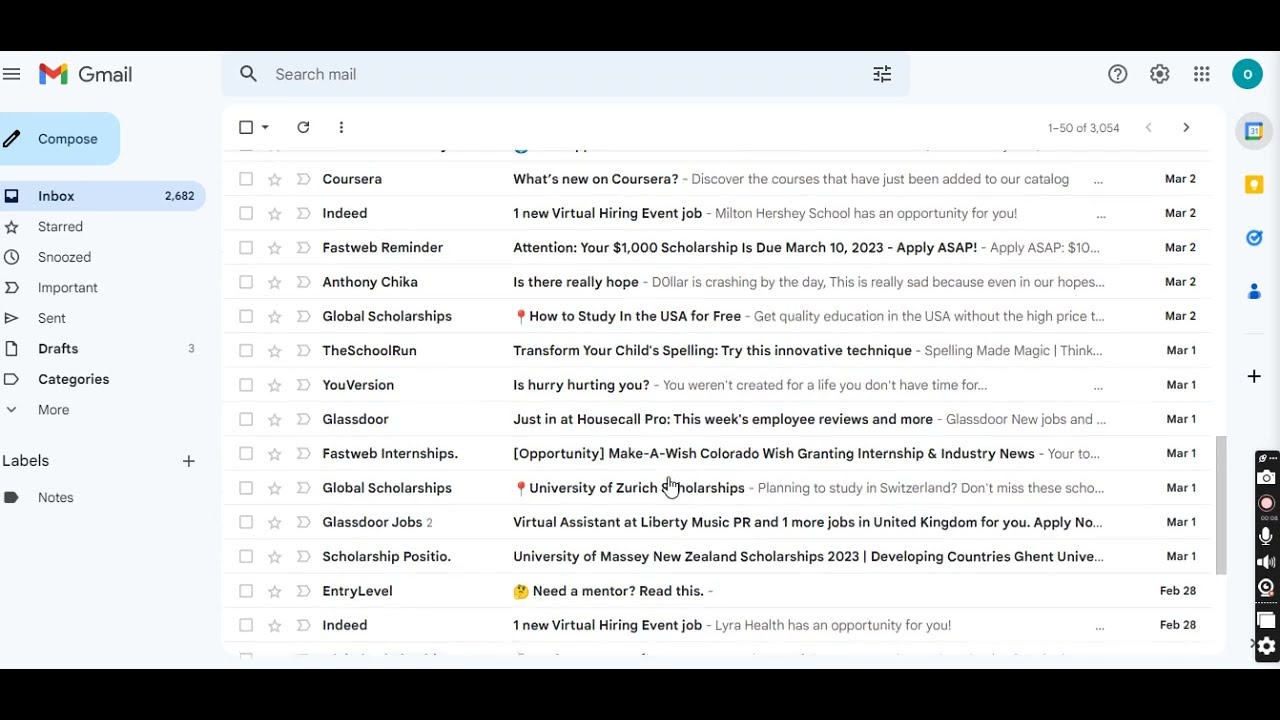 Email Management Portfolio (Before) - YouTube