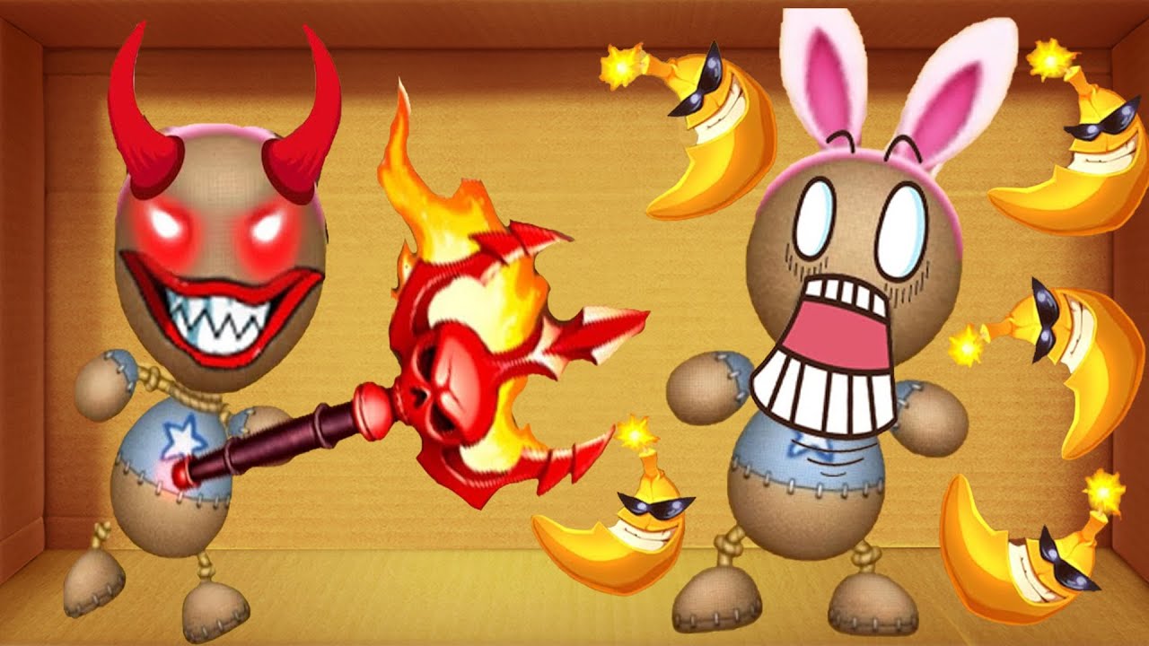 Scary Buddy Vs Hell Spear, Banana Bomb Vs The Buddy | Kick The Buddy ...