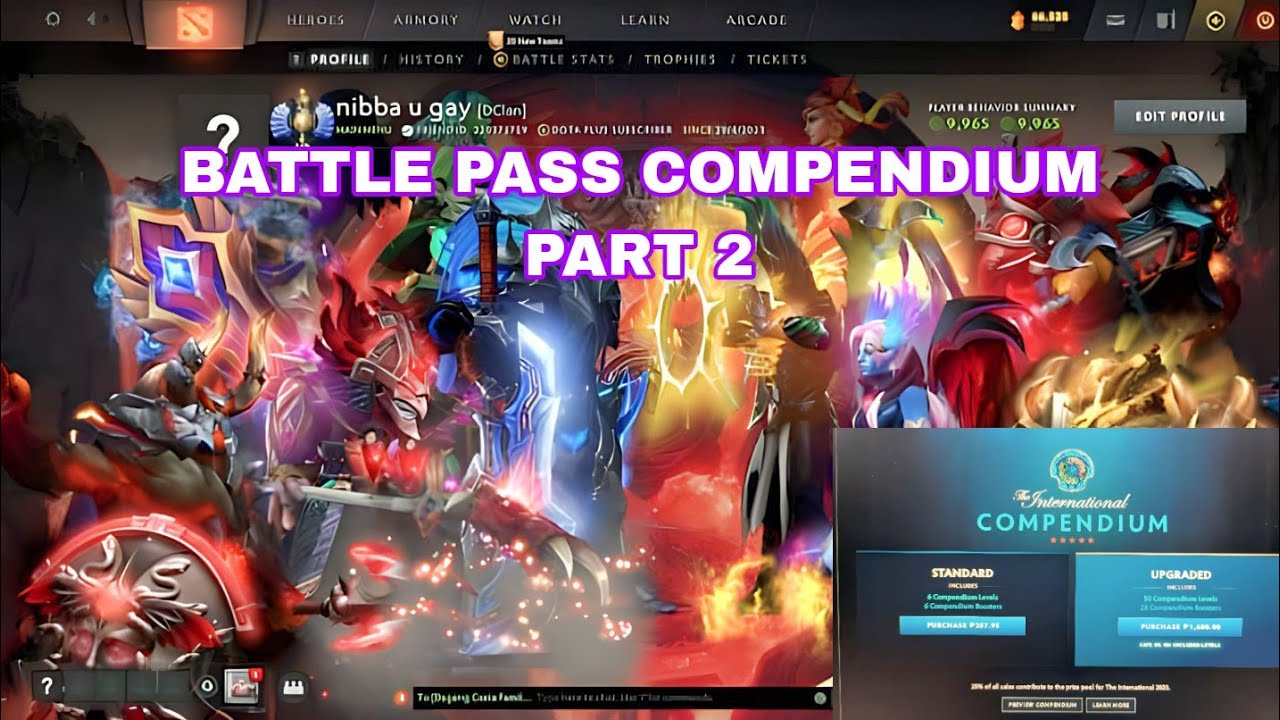 DOTA 2 TI BATTLE PASS COMPENDIUM PART 2 | THE INTERNATIONAL BATTLE PASS ...