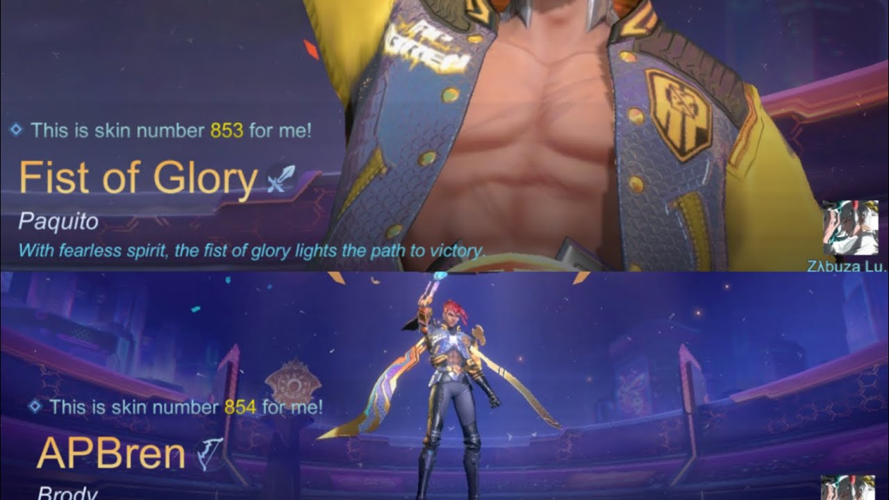 REVIEW BRODY AP BREN AND PAQUITO FIST OF GLORY SKIN | MOBILE LEGENDS ...