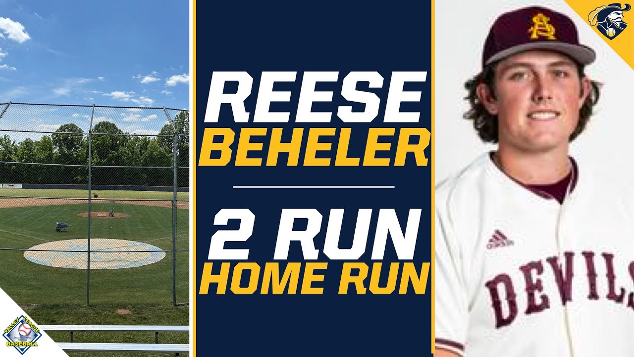 Reese Beheler HIts 2 Run HR to Keep Cavs on Top of Tom Sox - YouTube