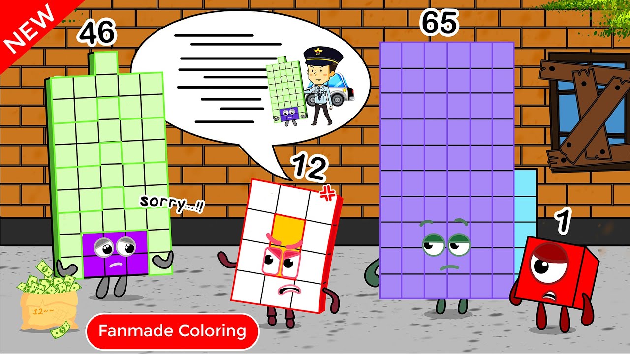 Oh No NB 46 Is A Thief Numberblocks Fanmade Coloring Story YouTube Oh No NB 46 Is A Thief Numberblocks Fanmade Coloring Story YouTube