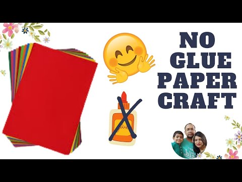 No glue paper craft|Paper craft without glue|Easy diy paper craft|One ...
