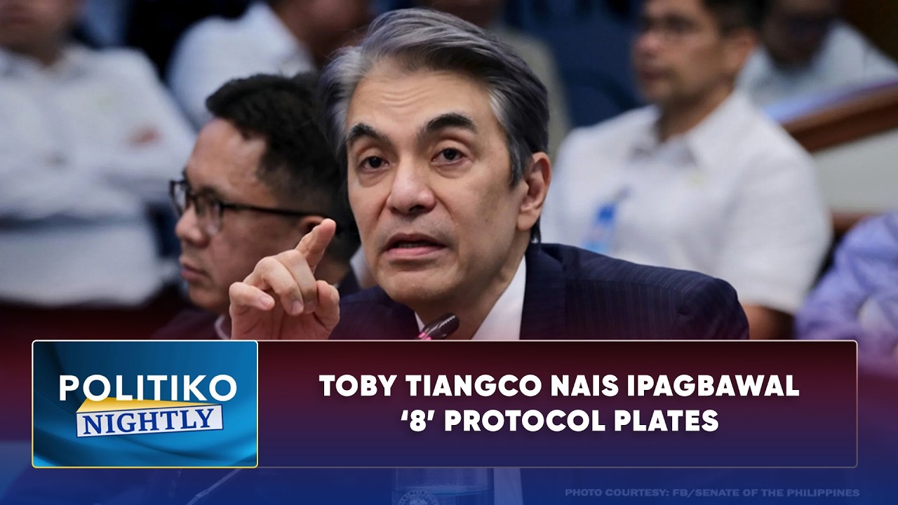 Toby Tiangco nais ipagbawal ‘8’ protocol plates - YouTube
