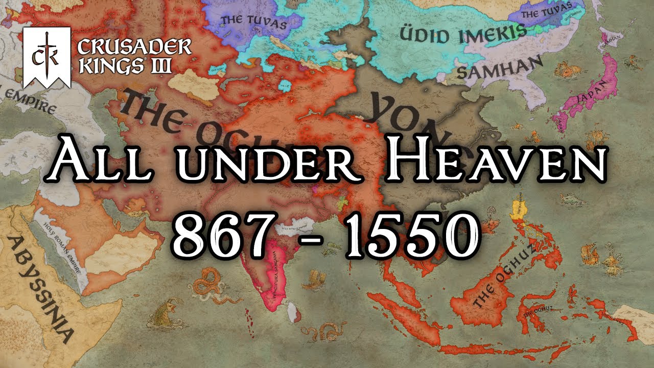 CK3 All under Heaven AI Timelapse (867 - 1550) - YouTube