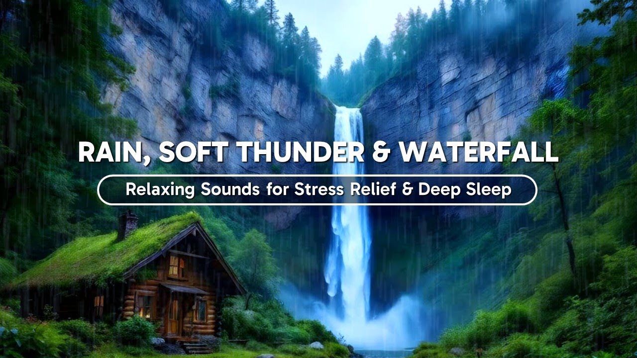 Deep Chill Rain and Waterfall Sounds for Focus and Stress Relief, Deep ...