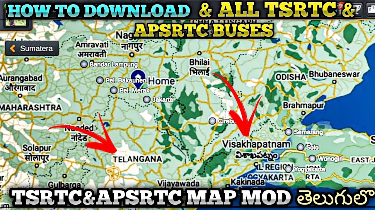 How to download APSRTC & TSRTC map mod with all buses in telugu - YouTube