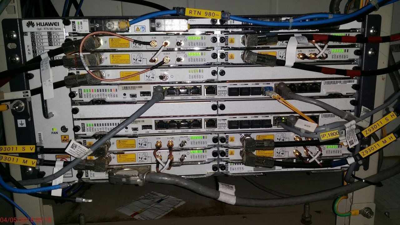 Huawei RTN 980 1+1 HSB and Xpic Microwave link | Delta Telecom - YouTube