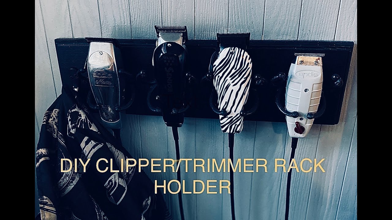 DIY BARBER CLIPPER/TRIMMER HOLDER RACK FOR CHEAP - YouTube
