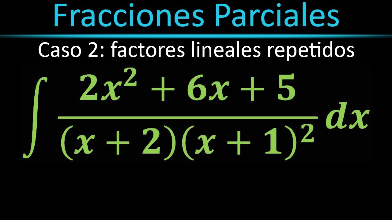 [Teoría] Fracciones parciales caso 2 | Indefinidas | Cálculo Integral ...