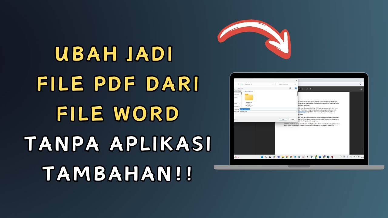 Cara Simpan File Word Jadi File PDF Tanpa Aplikasi Tambahan - YouTube