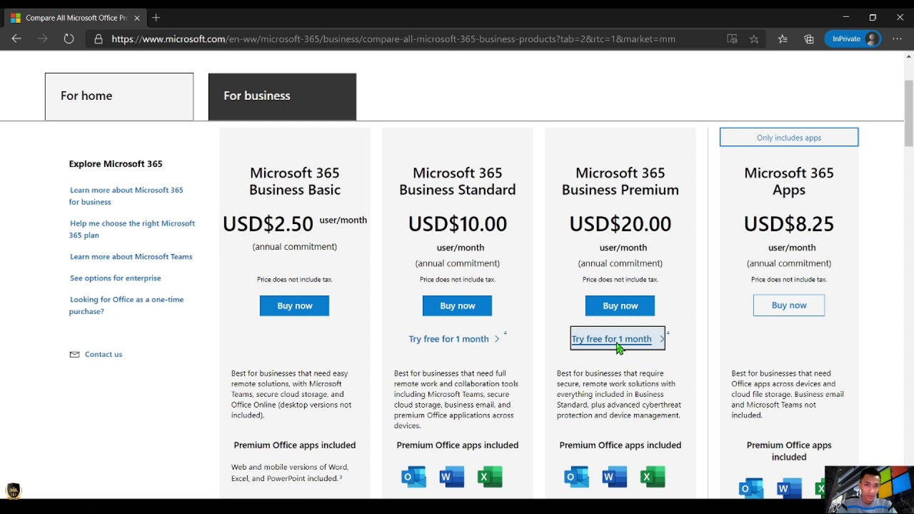 How to create Microsoft 365 free trial - YouTube