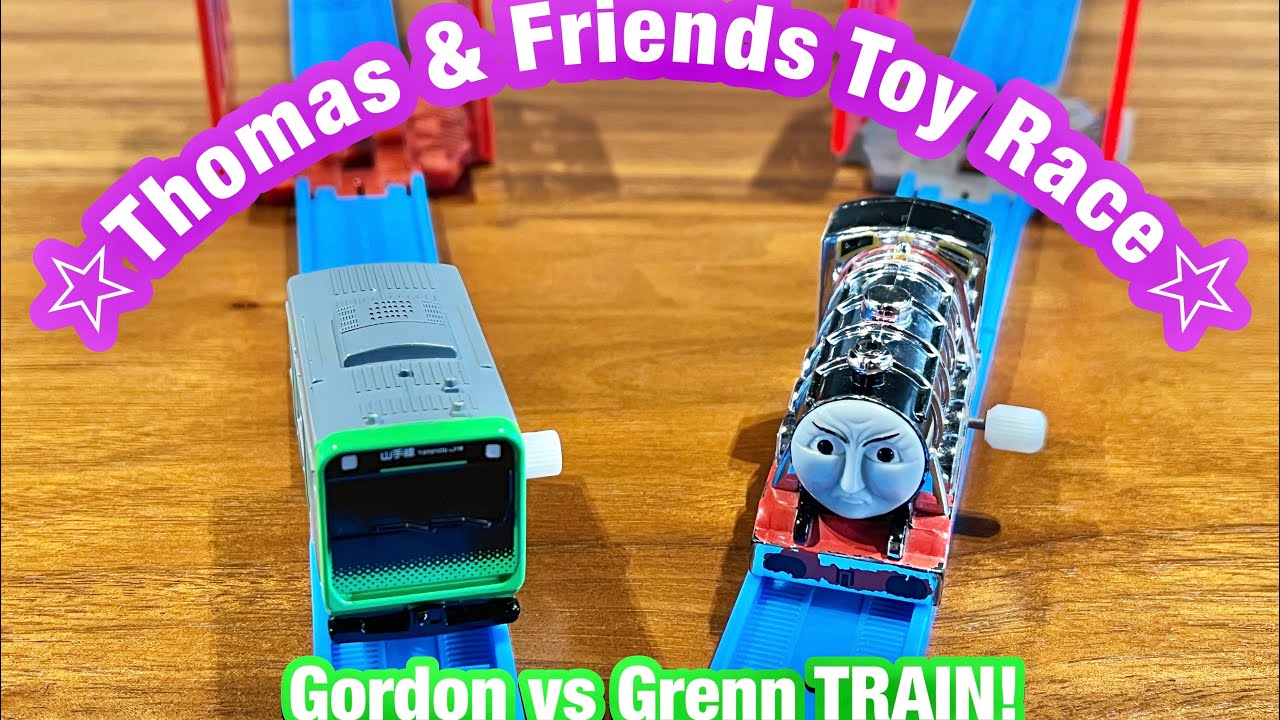 【Thomas & Friends Toy Race】gordon vs green train☆Capsule Toy of Train ...