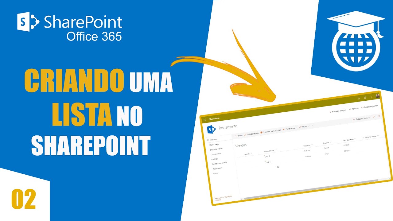 Criando uma lista no SharePoint 365 - YouTube
