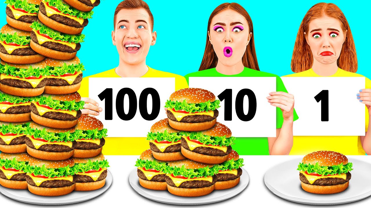 100 Layers of Food Challenge | Funny Challenges by PaRaRa Challenge ...
