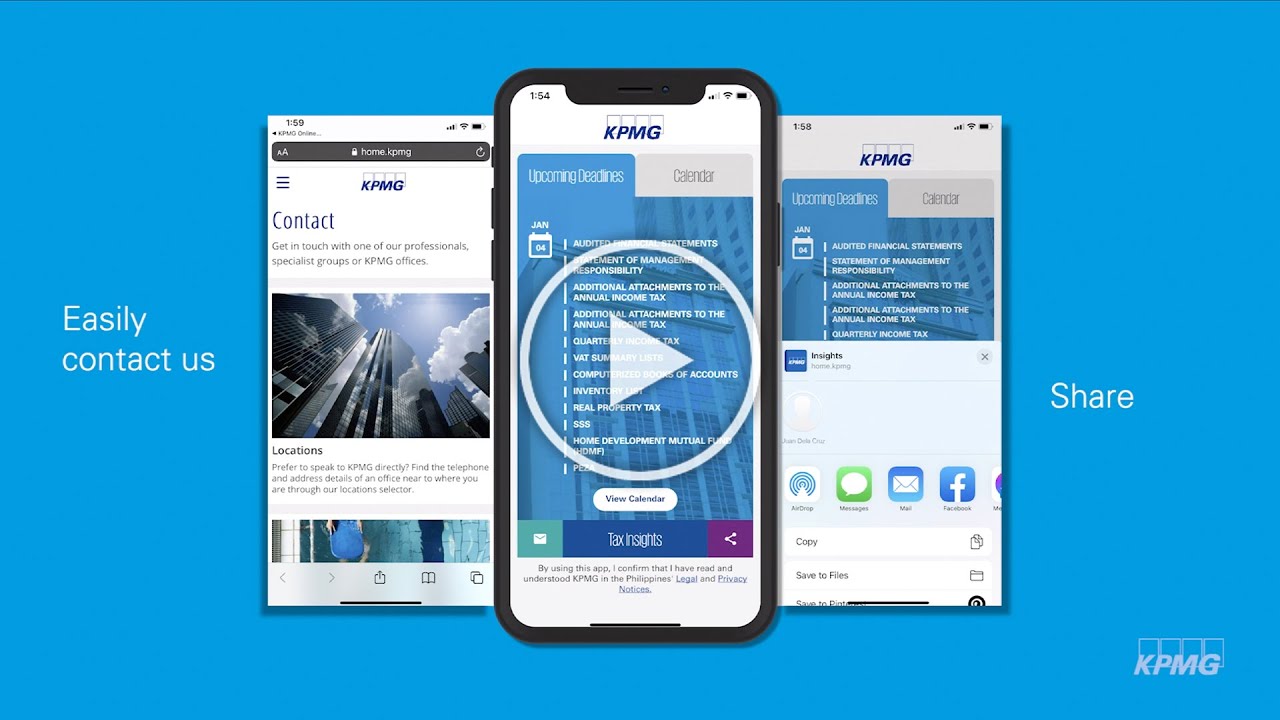 KPMG Online Tax Calendar Mobile Application - YouTube