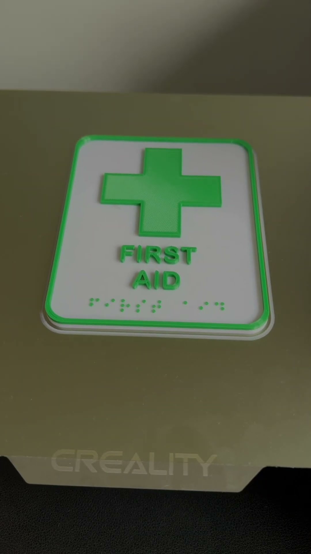 3D printed First Aid sign with Braille #viral #olympics #3d #3dprinting ...