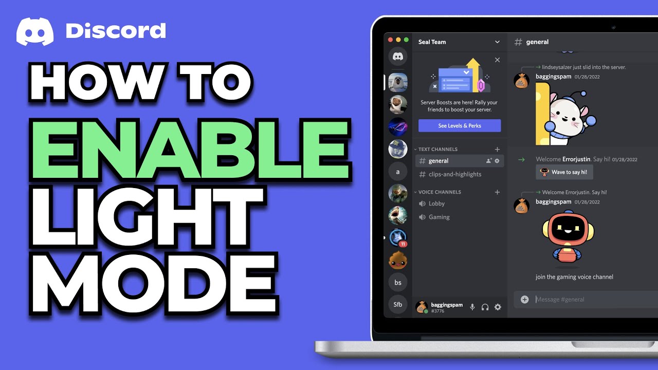 How To Enable Light Mode on Discord - YouTube