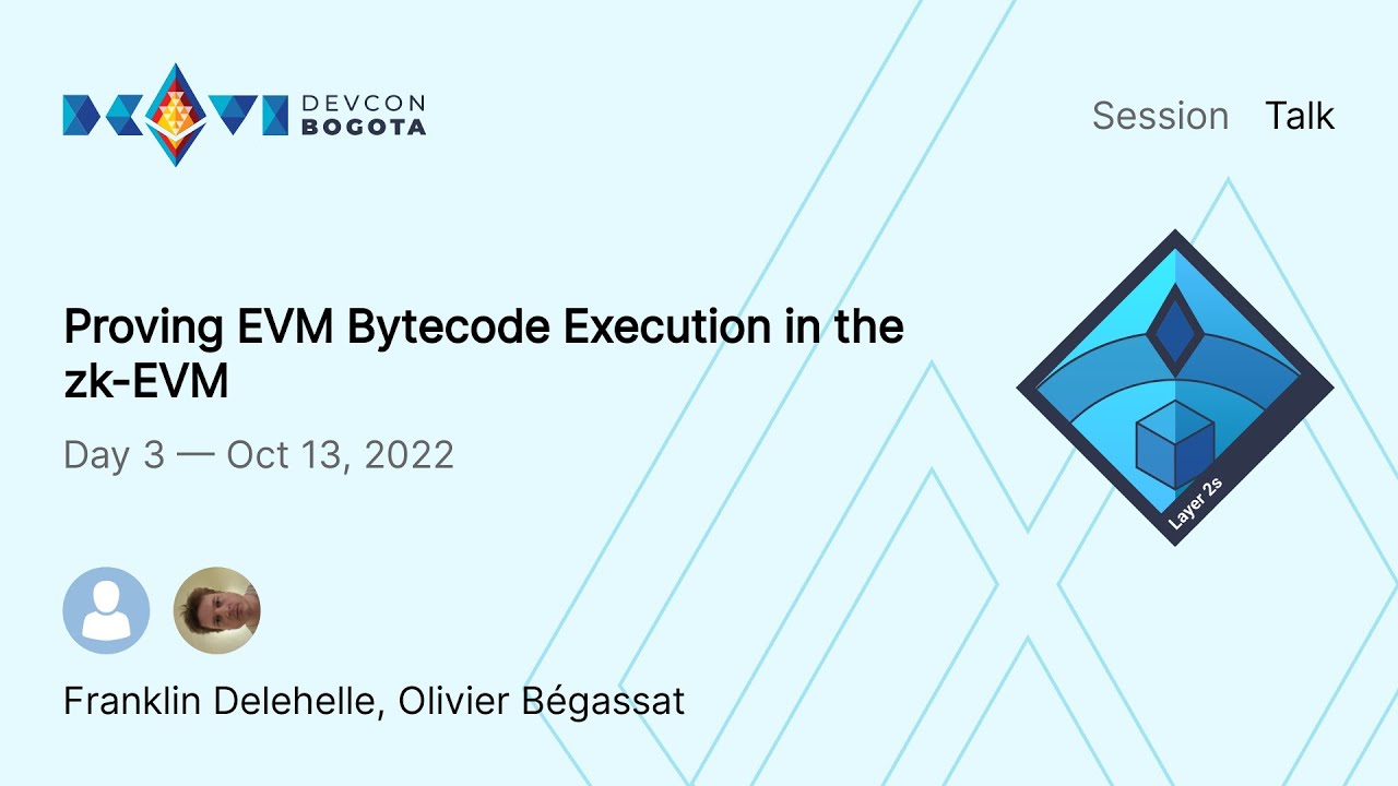 Proving Evm Bytecode Execution In The Zk Evm Devcon Bogotá Youtube