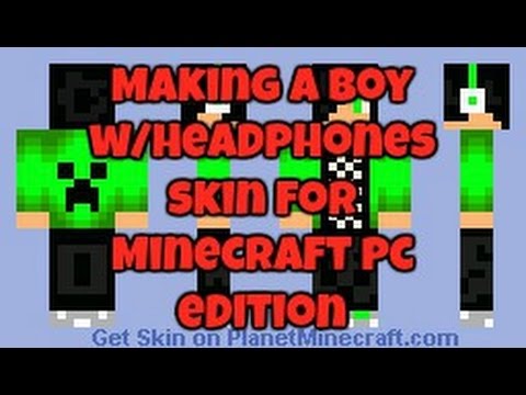 Making a Boy With Headphones Skin For Minecraft PC Edition - YouTube