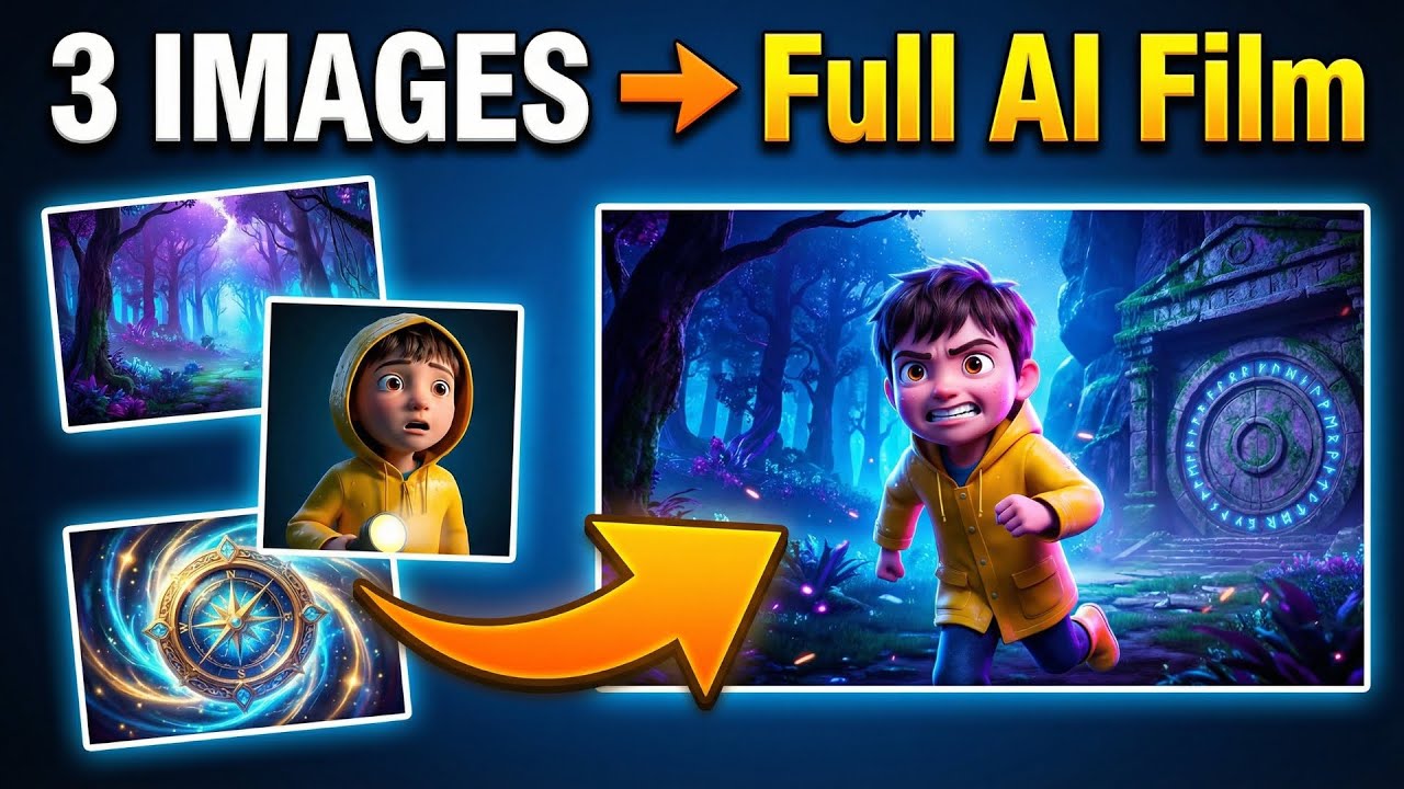 How to Create Long 3D Animated Films with AI using Only 3 IMAGES - YouTube