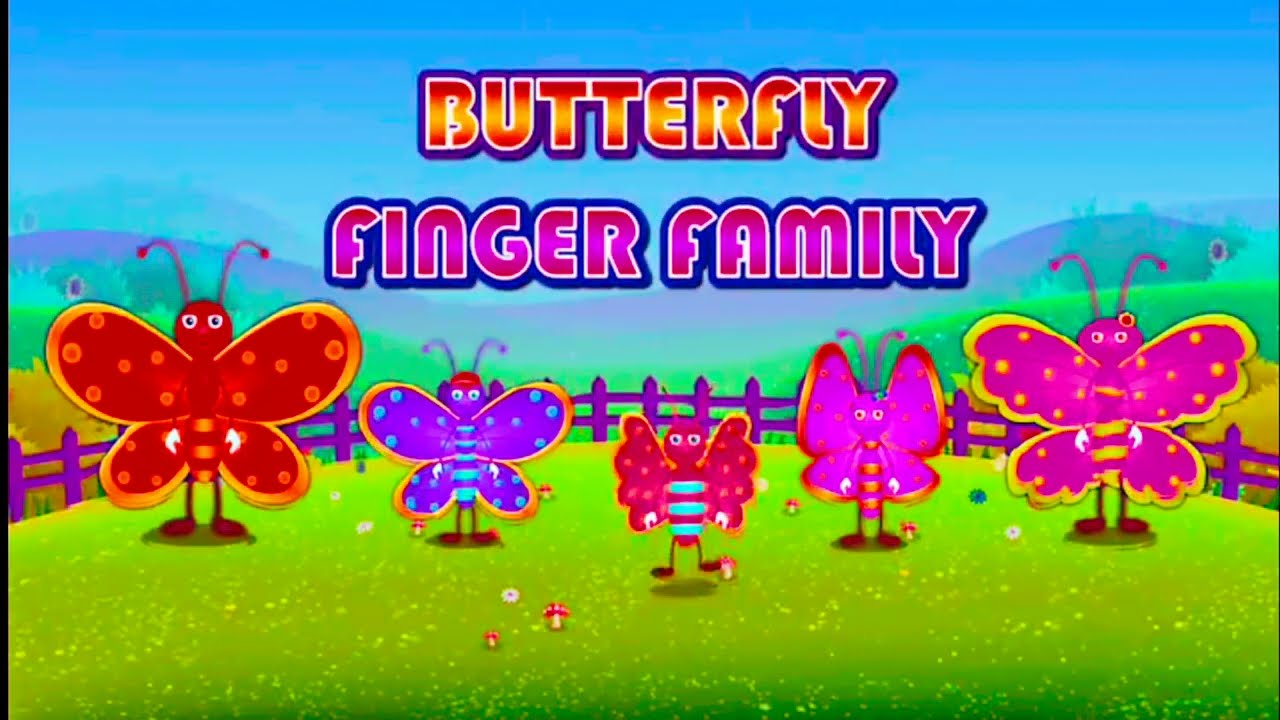 Butterfly Finger Family | butterfly finger song | Nursery Rhymes | Baby ...