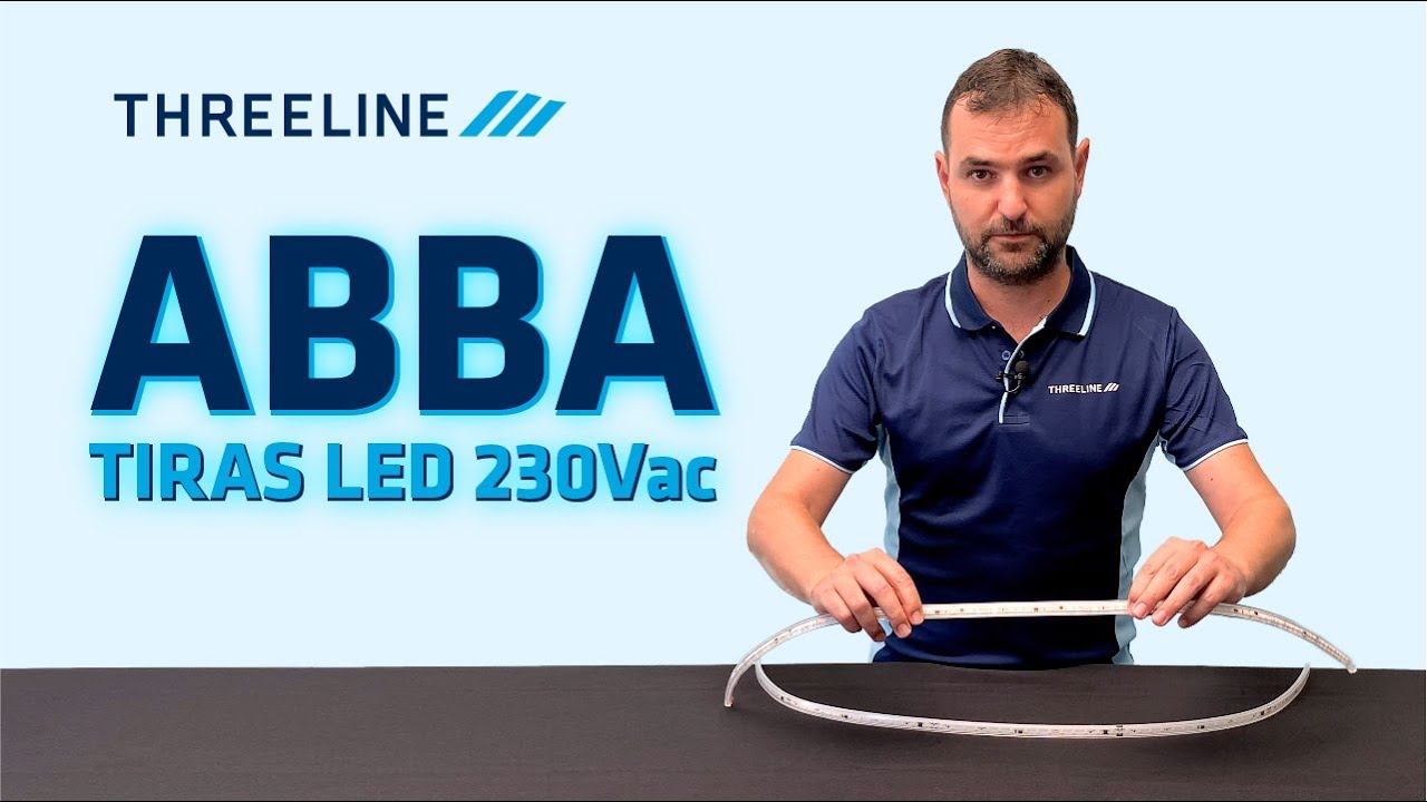 TIRA LED 230 Vac ABBA sin transformador - THREELINE - YouTube