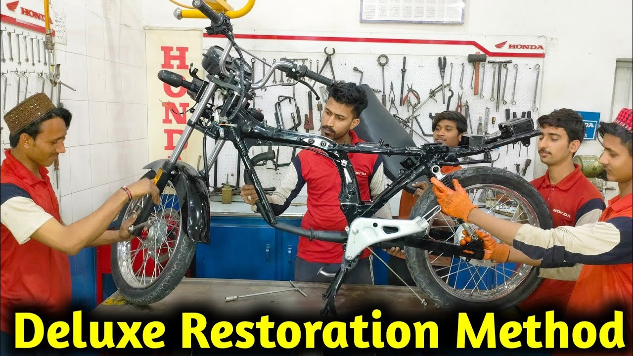 Old Bike Complete Restoration Method || Paint Buffing And Assembling ...