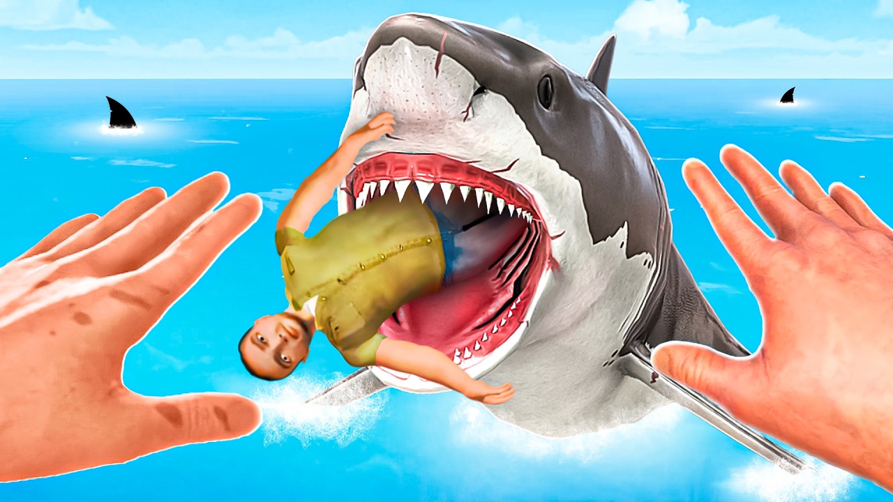I Fed People to Hungry Sharks in VR - Newton's Playground VR - YouTube