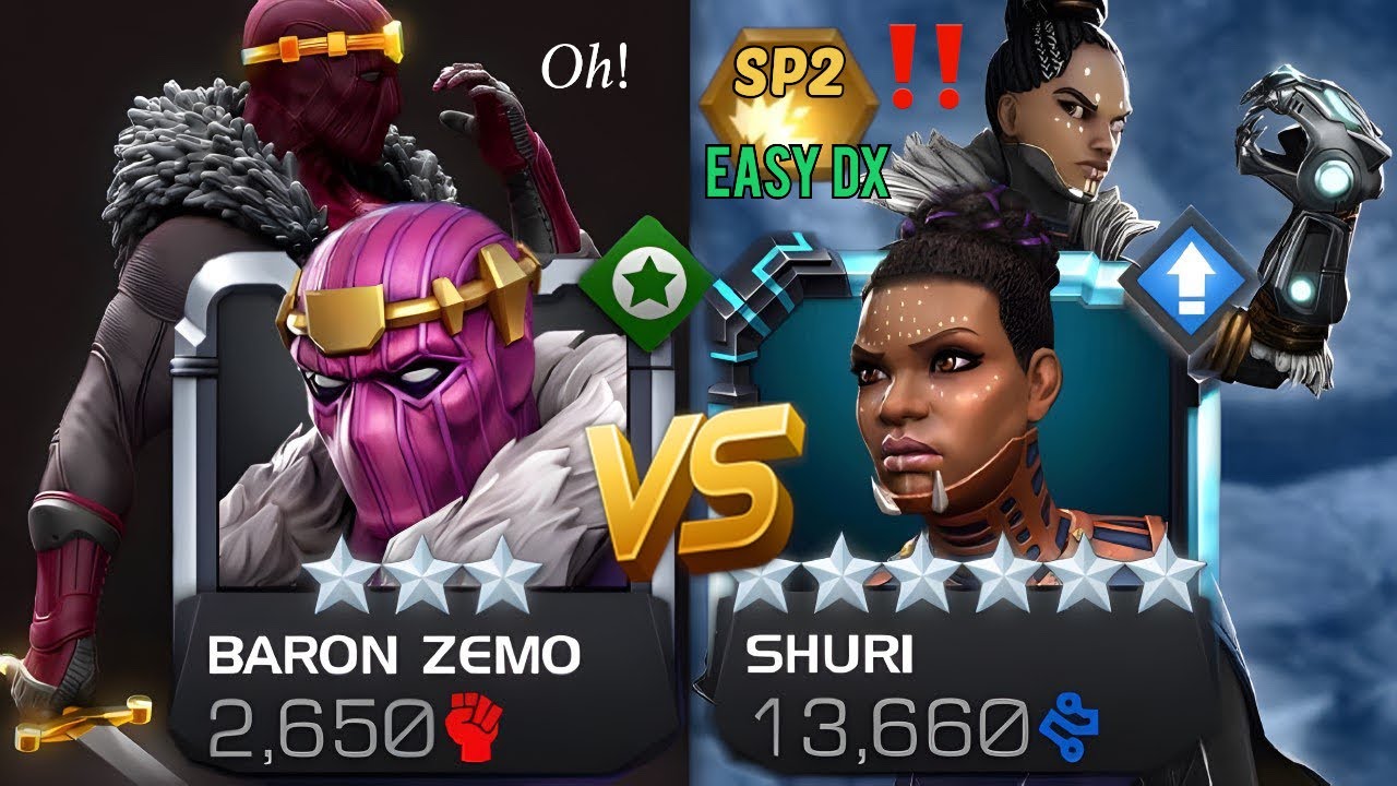 MCOC | BARON ZEMO 3-STAR VS SHURI DX SP2 🔥| Marvel | Kabam | contest of ...