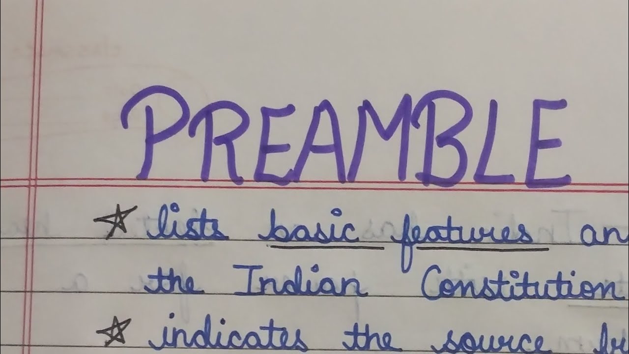 Introduction and Nature of the Preamble| Class 12th ISC ...