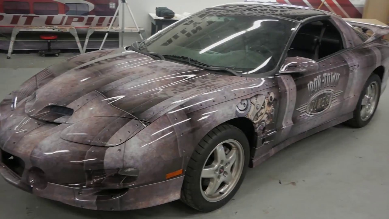 Boston Vehicle Wrap For Iron Town Diner Trans Am - YouTube