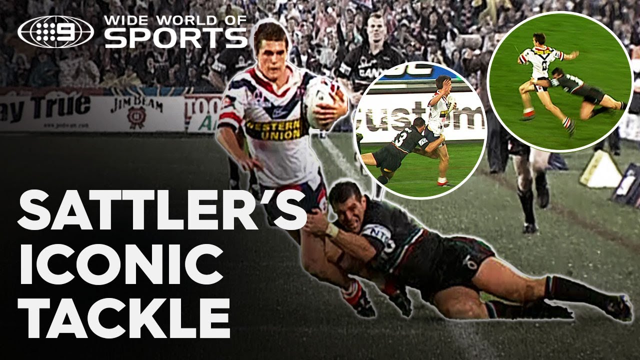EVERY angle of Scott Sattler's iconic Grand Final tackle | NRL on Nine ...