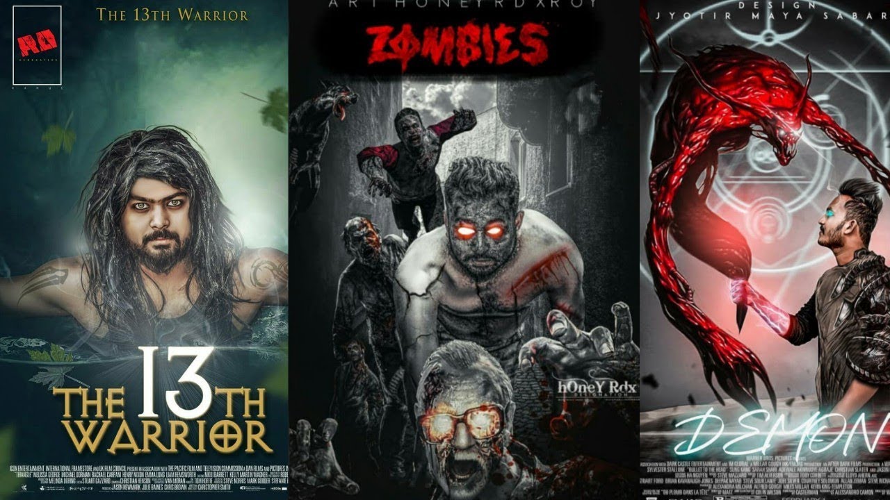 ZOMBIES - movie poster editing picsart | part 2 how to make horror ...