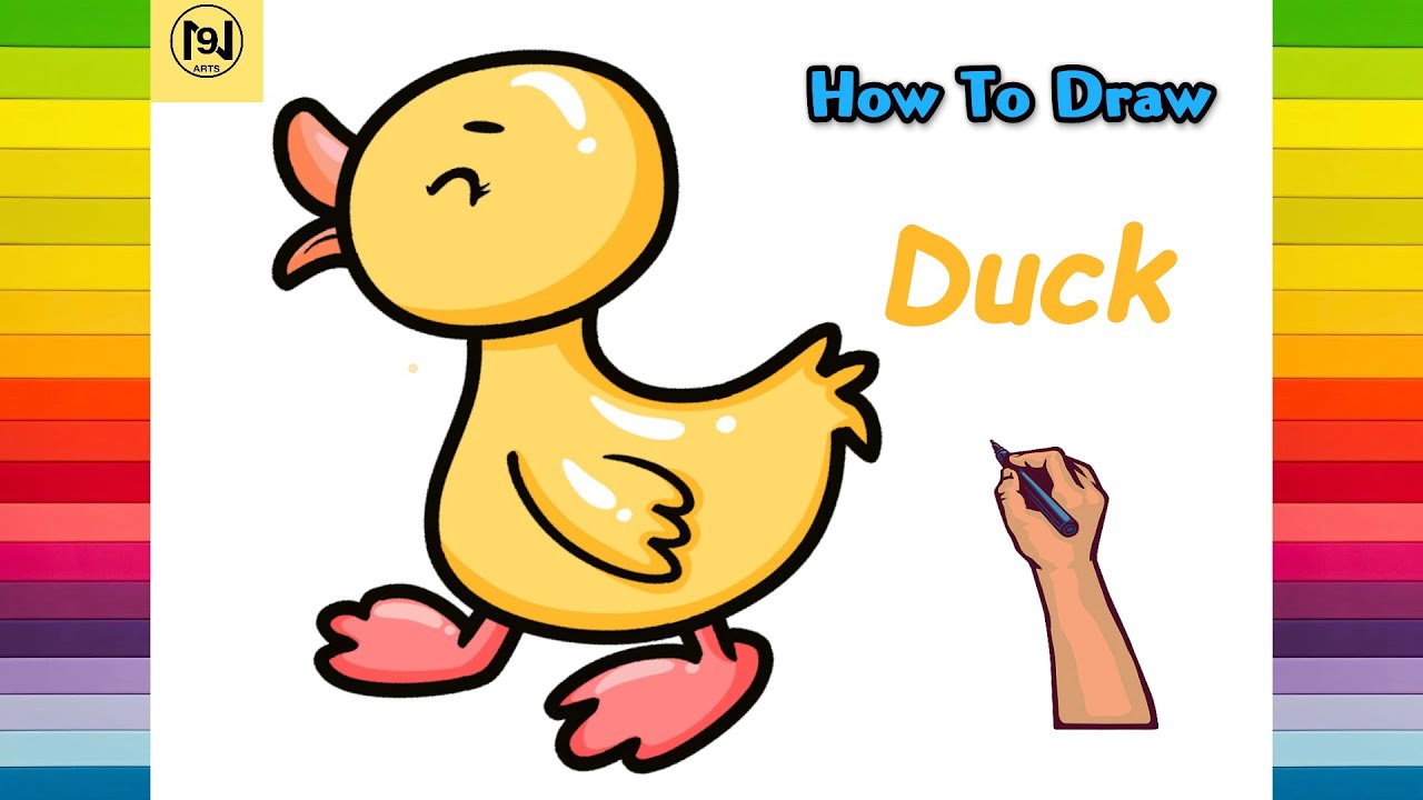 How to Draw Baby Duck Easy Step by Step | No.9 ARTS - YouTube