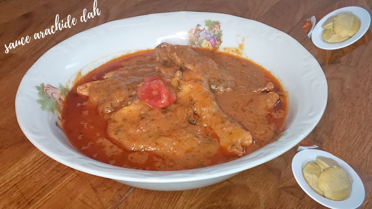 SAUCE ARACHIDE AVEC FEUILLES DE DAH OU (OSEILLE) - YouTube