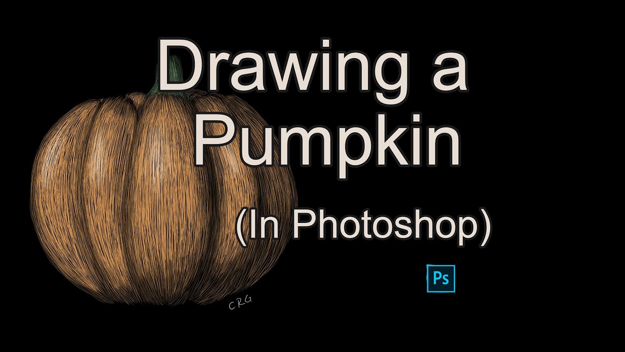 How to Draw a Pumpkin in Photoshop - YouTube