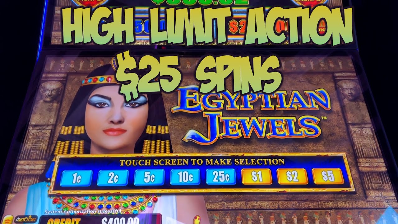 Egyptian Jewels Slot Machine Dollar Storm $25 Spins High Limit Action ...