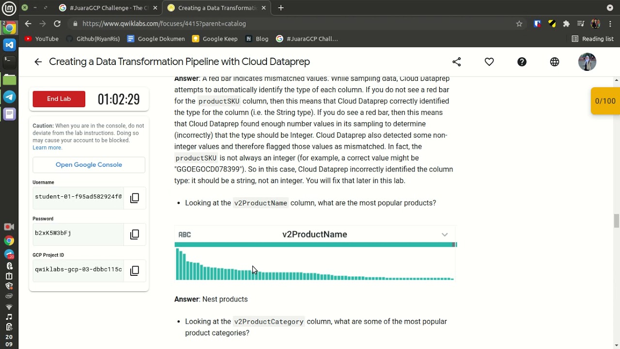 Creating A Data Transformation Pipeline With Cloud Dataprep Gsp430 Youtube 9123