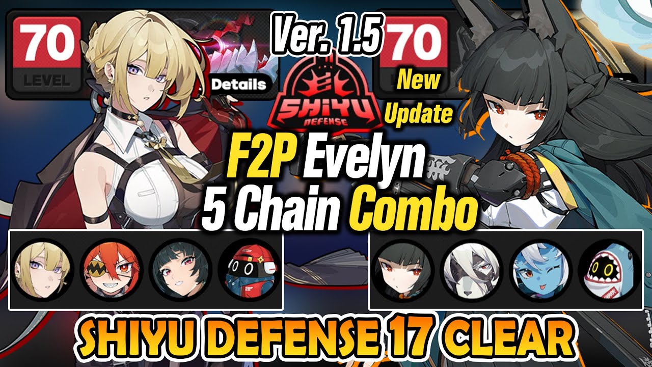 F2P EVELYN 5 CHAIN ATTACK SHOWCASE!! M0W0 Evelyn x Astra Yao & Miyabi ...