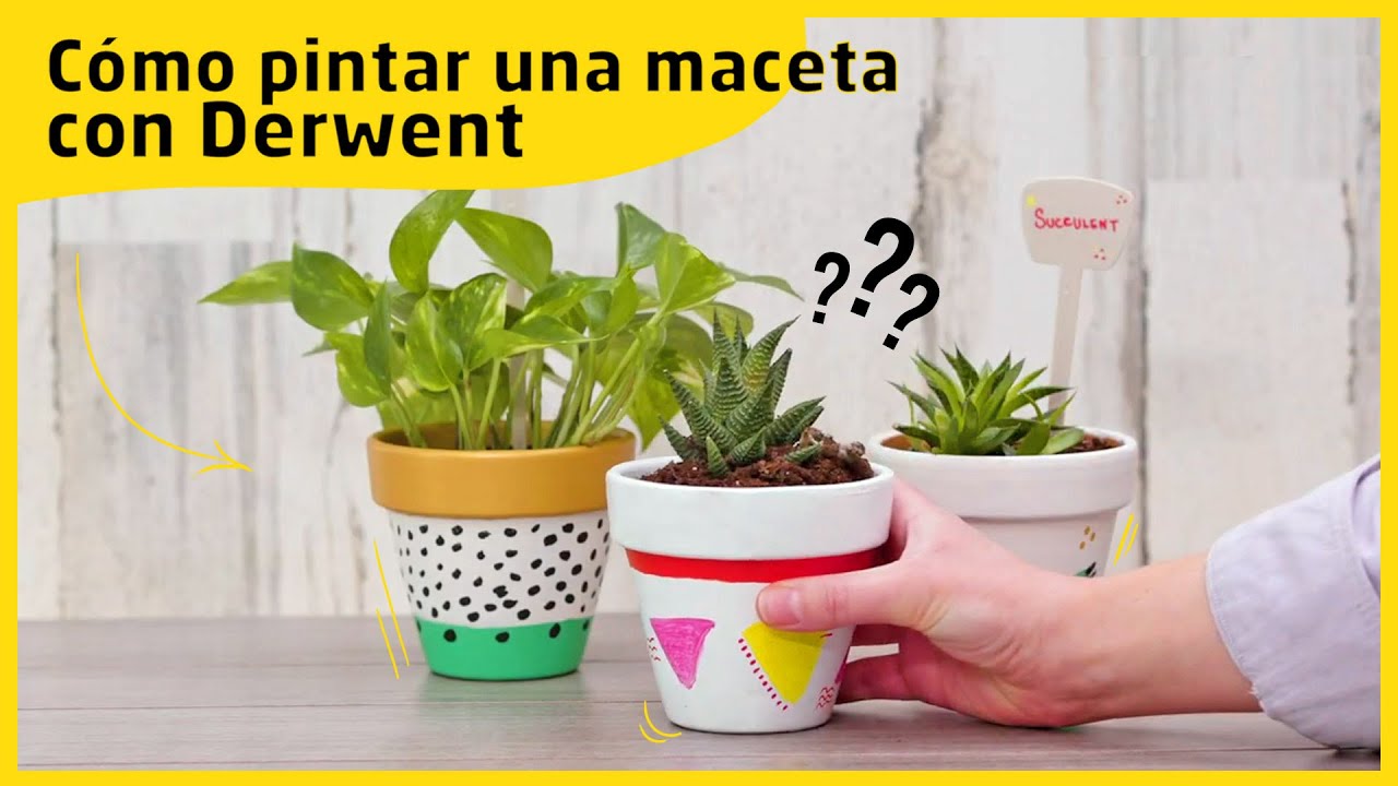 Cómo pintar una maceta con acrílicos Derwent | totenart.com - YouTube