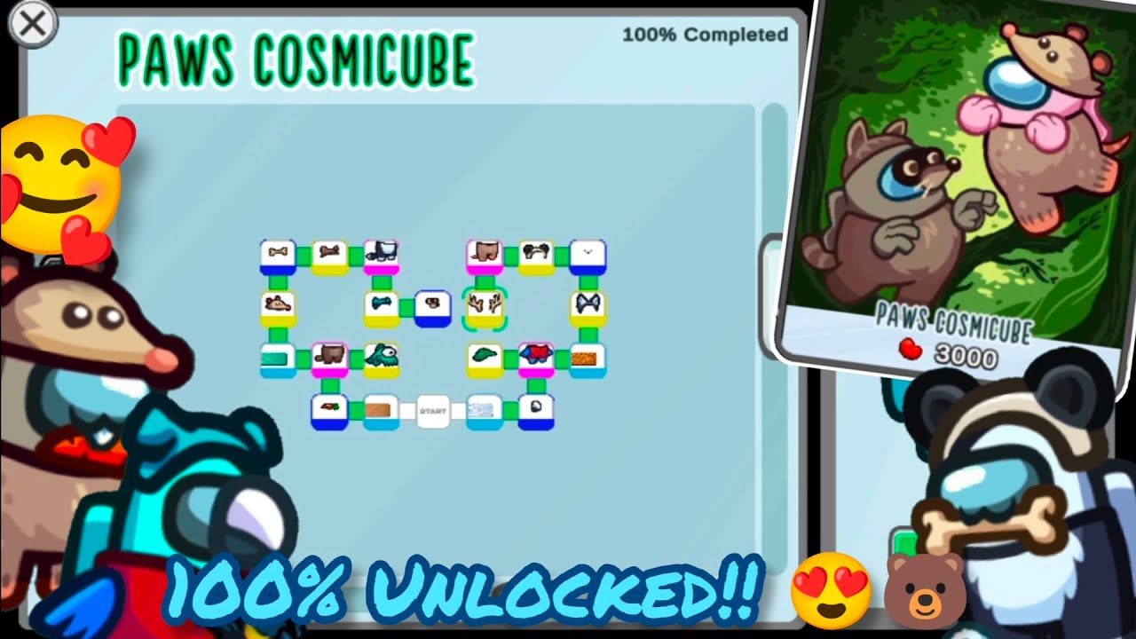 The Paws Cosmicube 100% Unlocked In Among Us!! 😍 | New Update ...