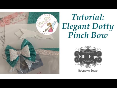 Tutorial: Elegant Dotty Pinch Bow - Pixie Dot Bow Supplies - YouTube