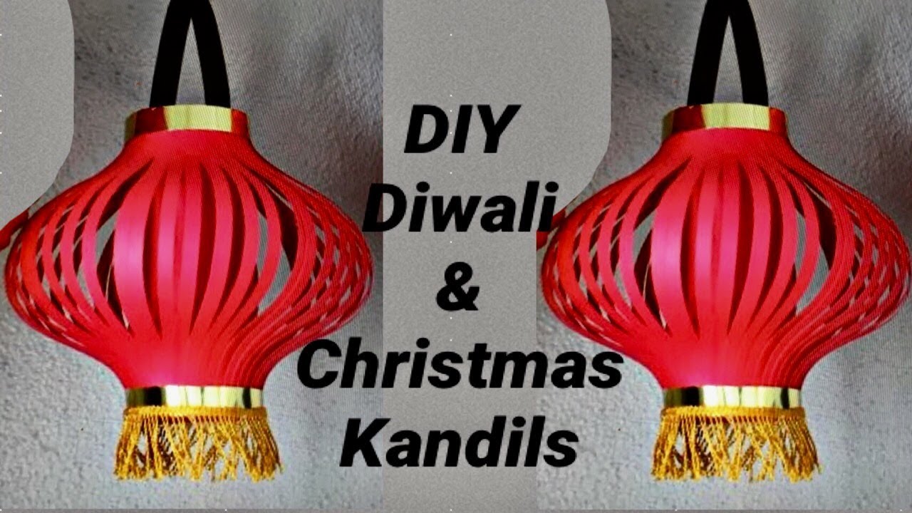 How to make colourful Diwali lantern 2019/Diwali Kandil/Christmas lamp ...