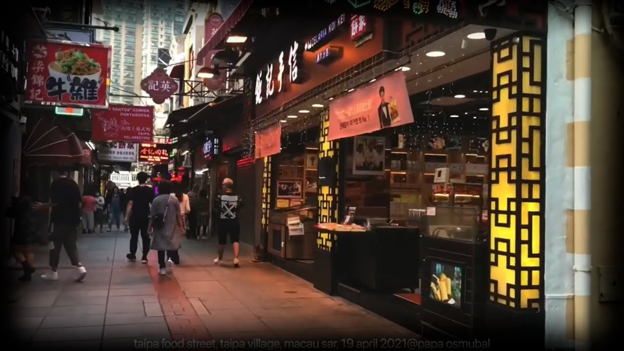 taipa food street, rua da cunha, taipa village, macau sar, 19 april ...