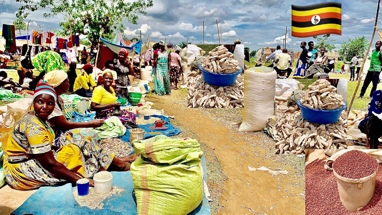 Rural African Market Day in Aloet Village | Cost of Living in Uganda ...