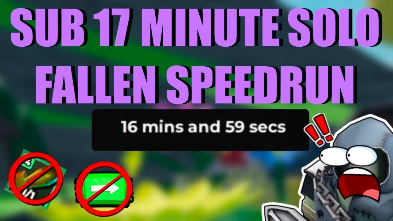 SUB 17 SOLO FALLEN SPEEDRUN (W/Rebalanced Merc Base) (NO CONSUMABLES/NO ...
