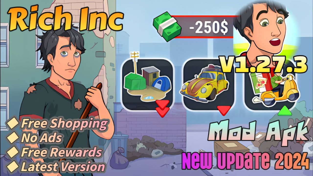 Rich Inc | v1.27.3 | Mod Apk | Free Shopping No Ads Free Rewards ...